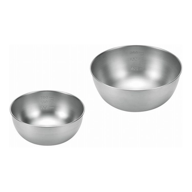 商品説明●ボウル15cm：300ml、500ml、700ml目盛付き。●ボウル18cm：400ml、800ml、1200ml目盛付き。●材質：18−8ステンレスよこやま【代引きについて】こちらの商品は、代引きでの出荷は受け付けておりません。...