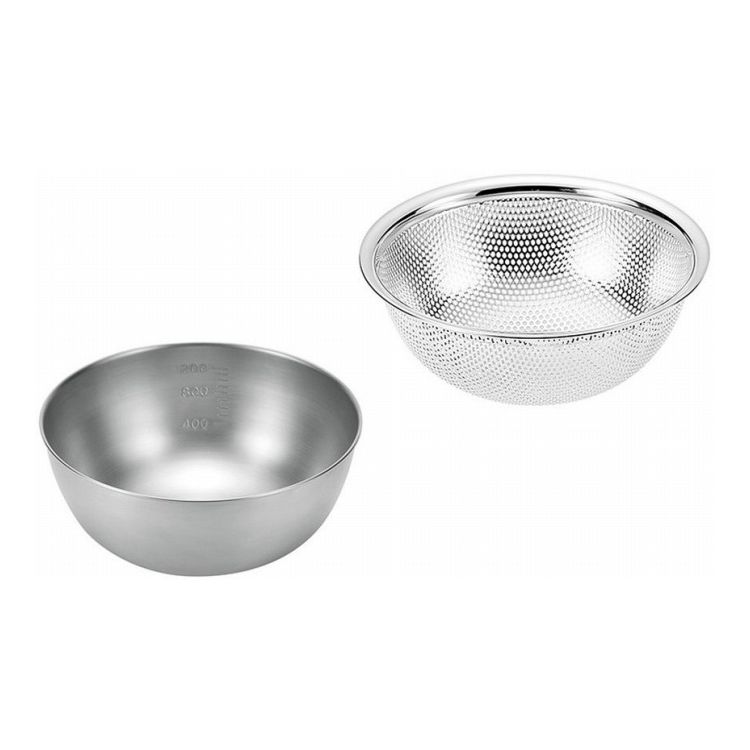 商品説明●ボウル18cm：400ml、800ml、1200ml目盛付き。●パンチングボウルはなめらかなふちの継ぎ目。●水切れがよく目詰まりしにくいためサッと洗えて汚れをキレイに落とせる。●材質：18−8ステンレスよこやま【代引きについて】こ...