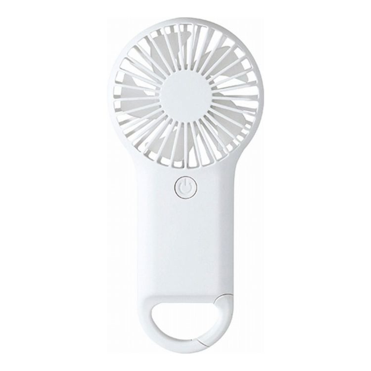 商品説明●どこにいても、心地よい風を。●取り扱いしやすいシンプルなカラビナを搭載。●カラビナでバッグやベルトループに簡単装着。●カチッとつけてLet's Go!。●備考：電源/単四乾電池×3本(別売)、連続使用時間(目安):強/3時間、弱/...