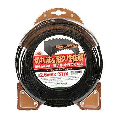 【用途】●草刈作業用。【商品説明】●特殊のこぎり刃構造で切れ味、耐久性抜群です。●柔らかい草から、硬い草・小枝まで対応できる、鋸刃タイプのナイロンコードです。●ナイロンコードの切断に便利なコードカッターが付属されています。《スペック》■形状...