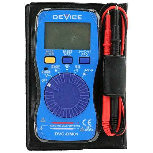 商品説明【用途】●電圧、抵抗、導通などの測定。【商品説明】●薄型手帳サイズの多機能デジタルマルチメータです。●電圧(直流、交流)、抵抗、導通チェック、ダイオードチェックなど多機能です。●小型軽量で、手帳型ケース付きのためテストリードの収納も...