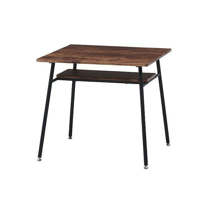 木目調の天板とスチール脚の組み合わせがオシャレなテーブルです。天板下の棚には雑誌やリモコンなどを置くことができるので机上を広く使用することができます。天板は角に丸みをもたせた優しいデザインです。脚はアジャスター付きなので気になるガタツキを調...