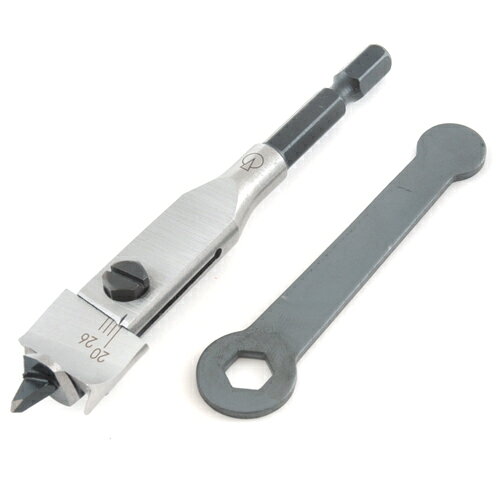 【用途】木工・ボード用先端工具。【機能・特徴】可変式穴あけ工具。【仕様】●穴あけ径20φ〜26φ。●穴あけ深さ60mm。【商品サイズ】奥行20×幅103×高さ15mm　重量50g先端工具：木工ドリル：神沢製品 神沢：X．ビットS：K-372...