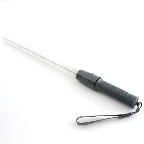 【用途】安全用品。【機能・特徴】ボタン操作で2色（赤・緑）の切り替えが可能。赤＝警告、緑＝誘導。グリップ部にストラップを装備し、作業中もしっかり保持。ライト部樹脂には反射材を採用し、ライトなどの照明も反射するので安全作業。【仕様】●高輝度L...