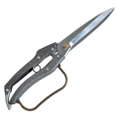 【用途】植木の葉刈り、仕上げ用。【機能・特徴】本職用　安全ガード付。【仕様】●全長270mm　刃長120mm　重量約250g。【商品サイズ】奥行270×幅85×高さ23mm　重量280g園芸道具：鋏：植木・盆栽鋏 ニシガキ：プロ200‐葉刈...