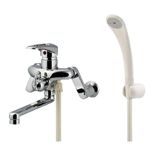 【用途】シングルハンドルシャワー混合栓。【機能・特徴】シングルレバーハンドルを動かすことで湯と水を混ぜて使用できます。逆流防止機能が付いています。一般的な壁付シャワー水栓です。【仕様】●タイプ：節湯B。●パイプ取付ネジ：W26山20。●回転...