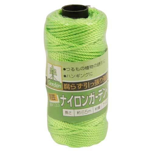 【用途】つるもの植物の誘引きやハンギング。【機能・特徴】腐らず引っ張り強度抜群なので、長期間使用も可能です。【仕様】●長さ：約65m。●重量：約100g。【材質】●ナイロン。【送料について】北海道、沖縄、離島は送料を頂きます。