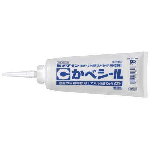 【用途】屋内かべのすき間充てんや壁クロスの継ぎ目補修。【機能・特徴】水性アクリル系で塗装ができ、滑らかなのでチューブから直接シールするほか、ヘラでの塗りつけも可能です。【仕様】●内容量：500g。●色：ホワイト。●防カビ剤入。【商品サイズ】...
