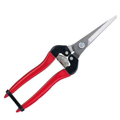 【用途】摘果・収穫作業。【機能・特徴】ねばりと硬さを兼ね備えた製法により、細かな刃先ながらしっかり切れます。柄の部分にはビニールコーティングを施し、手のすべりを抑え、疲労を低減できるように配慮しました。【仕様】●全長：200mm。●刃長：5...