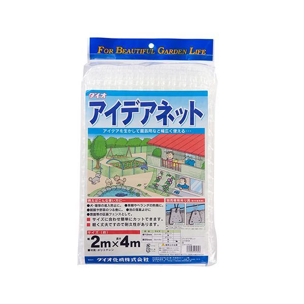 【商品特長】【用途】犬・猫などの侵入防止・果樹やベランダの防鳥・池の落ち葉除け・菜園などの区画フェンス。【機能・特徴】ほつれにくいのでサイズに合わせて簡単にカット出来ます。【仕様】●サイズ：2×4m。●色：白。●目合い：約25mm×20mm...