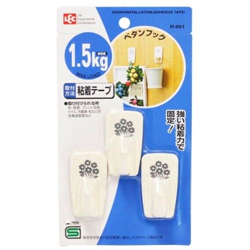 【商品詳細】サイズ:2.5×2×5cm(1個あたり)本体重量:0.004kg(1個あたり)内容:3個入取付方法:粘着テープ幅2.8×奥行2×高さ4.8cmABS樹脂【送料について】北海道、沖縄、離島は送料を頂きます。