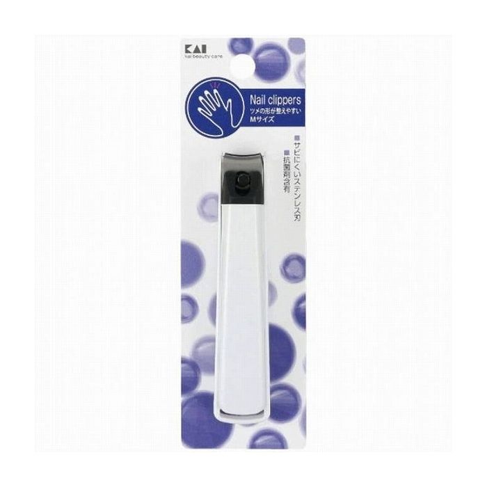 ステンレス刃でシャープな切れ味です。切った爪が飛び散らないストッパー付き。Mサイズ。商品区分:日用雑貨品・他製造国:日本メーカー名:貝印サイズ/容量:1本単品JAN:4901601278057メイク雑貨・美容小物 ボディケア雑貨 ボディケア...