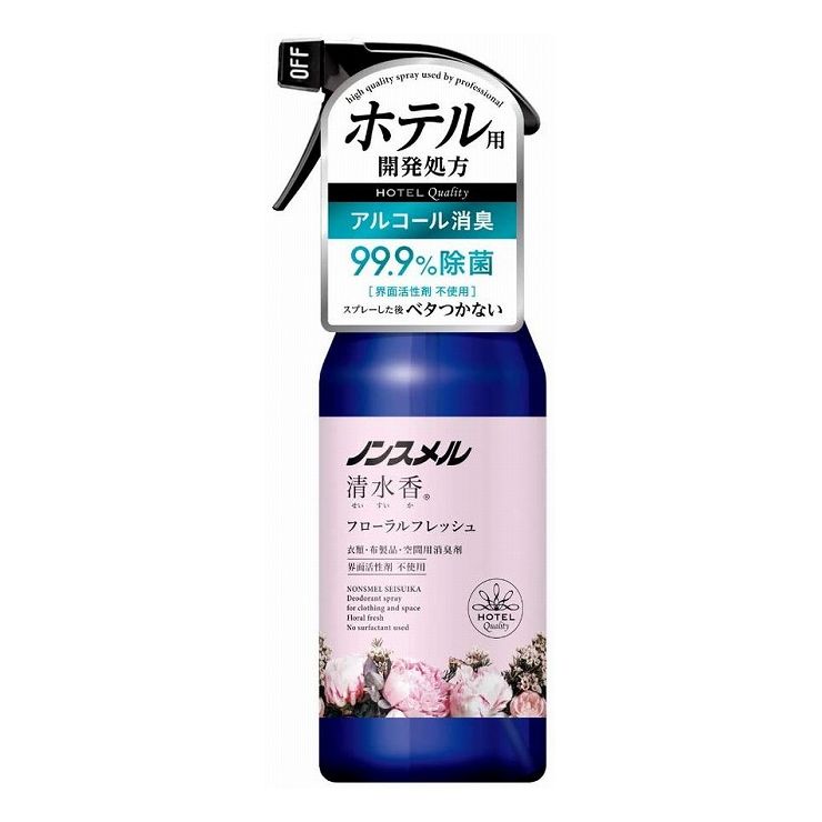 衣類・布製品の気になるニオイ※を消臭・除菌。空間にも使用できます。界面活性剤不使用で、スプレーした後にベタつきません。速乾タイプ。フローラルフレッシュの香り。※汗・体臭・タバコ・料理・ペットなどのニオイ商品区分：雑品メーカー名：白元アース製...