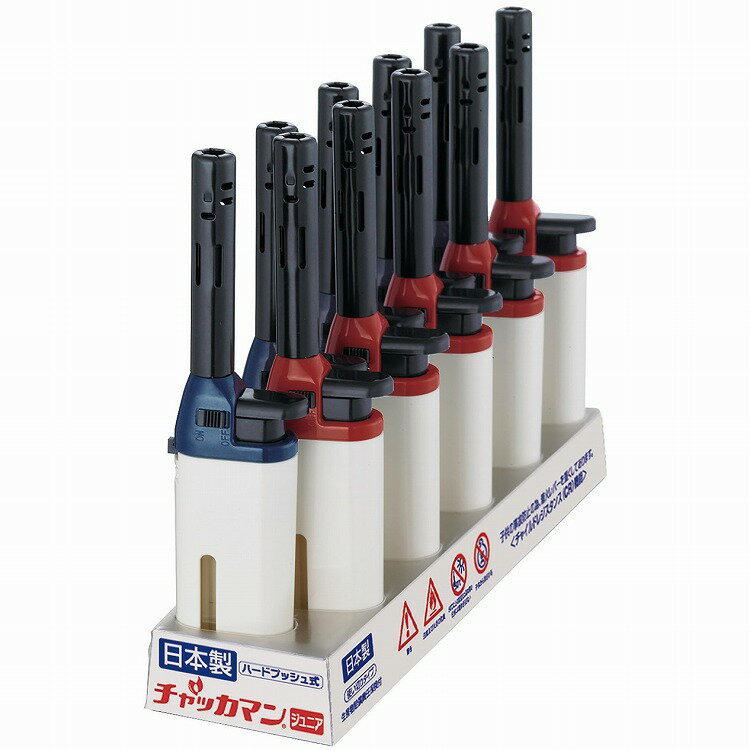【商品説明】●小型のチャッカマンながら、先端パイプ（黒い筒の部分）が長い為、ちょっとした着火には大変便利です。●線香・ローソク向けの使用も多く、仏壇等の少ないスペースに置くには最適なサイズです。●スタンディグも出来る商品です。商品区分：全成...