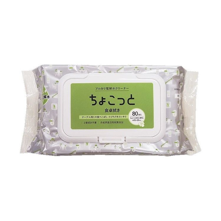 【商品説明文】テーブル周りの食べこぼしや飛び散った汚れをスッキリ。アルカリ電解水の働きで汚れをしっかり落とします。成分：アルカリ電解水、発酵エタノールメーカー名：服部製紙原産国：日本内容量：80枚【代引きについて】こちらの商品は、代引きでの...