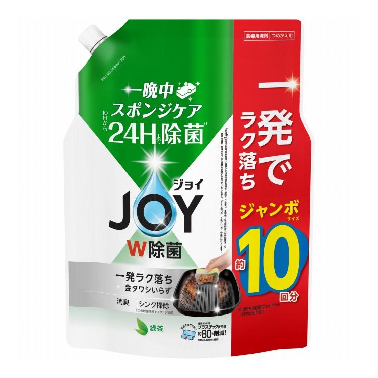 【商品詳細】ジョイが更に成分アップグレードに成功し、高い洗浄力と消臭力の両立を実現！食器洗いの中で一つの大きな悩みである頑固なニオイを伴う焦げ付き汚れも、ジョイの洗浄＋消臭力で一発洗浄。二度洗いを防止することで食器洗いの更なる簡素化に貢献。...