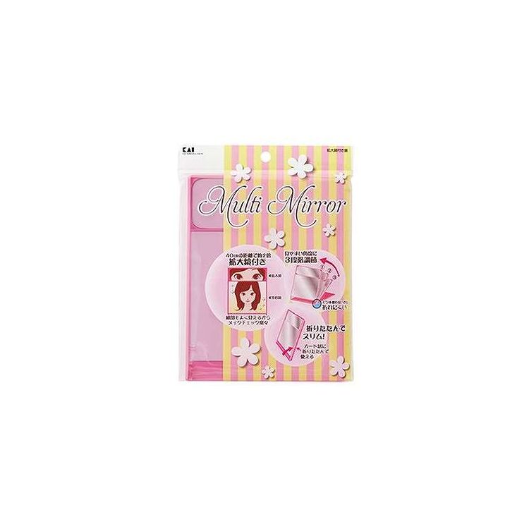 【商品詳細】1枚に拡大鏡（約2倍）と等倍鏡がついている便利なミラーです。見やすい角度に3段階調節できます。成分:ケース：ABS樹脂鏡：ガラス商品区分:日用雑貨品、他メーカー名:貝印生産国・加工国:中華人民共和国内容量:1個【代引きについて】...