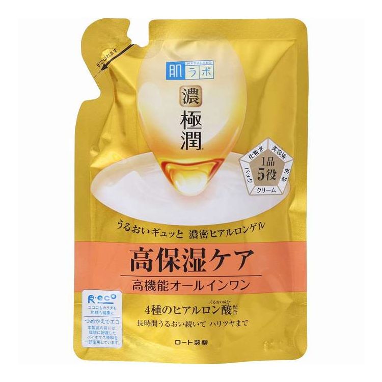 【商品詳細】ヒアルロン酸を配合した、化粧水＋乳液＋美容液＋クリーム＋パックの機能を兼ね備えたオールインワンゲル。4種類のヒアルロン酸（スーパーヒアルロン酸、ナノ化ヒアルロン酸、ヒアルロン酸、吸着型ヒアルロン酸の）配合。ヒアルロン酸を贅沢に配...