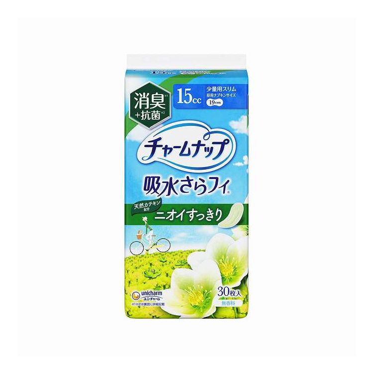 【商品詳細】消臭するポリマー配合で気になるニオイもギュッと吸引！シート搭載で菌の繁殖を防ぐ。天然カテキン配合。瞬間さらっと吸収体で瞬間吸収！お肌さらさら！通気性シートで快適メーカー名:ユニ・チャーム生産国・加工国:日本内容量:30枚【代引き...