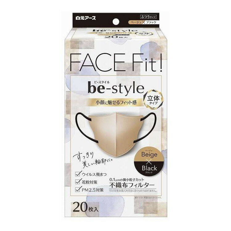 【商品詳細】●顔にフィットしてすっきり美しい輪郭に。●マスクのカラー：バイカラータイプ　ベージュ×ブラック。●メイクがつきにくい、ふわっとしたやさしい肌ざわりの口もと素材（エアスルー素材）。●印象的な目もとを演出するラウンドカット。●耳が痛...