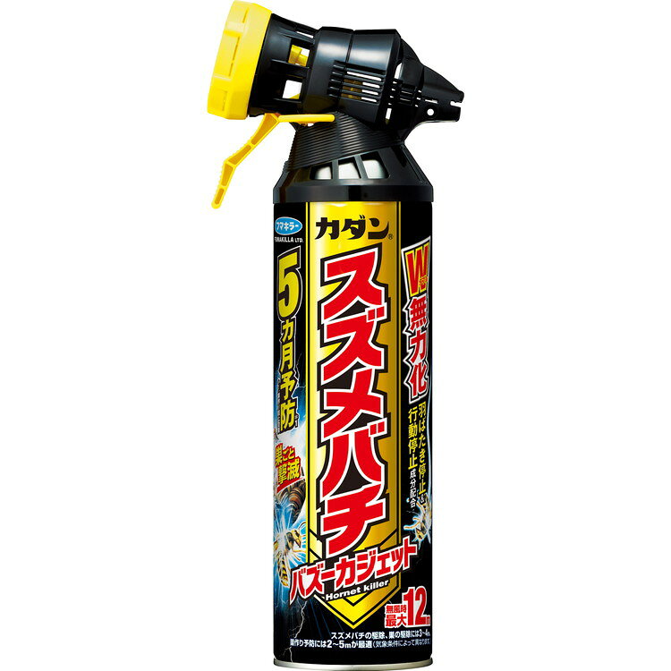 【商品詳細】○有効成分：ピレスロイド（フタルスリン、ビフェントリン）●羽ばたき停止＆行動停止成分配合で速効退治。●持続殺虫成分〈ビフェントリン〉でスズメバチに巣を作らせない。●巣作り阻止効果5ヵ月＊。●超速ジェットノズル採用。＊環境により異...