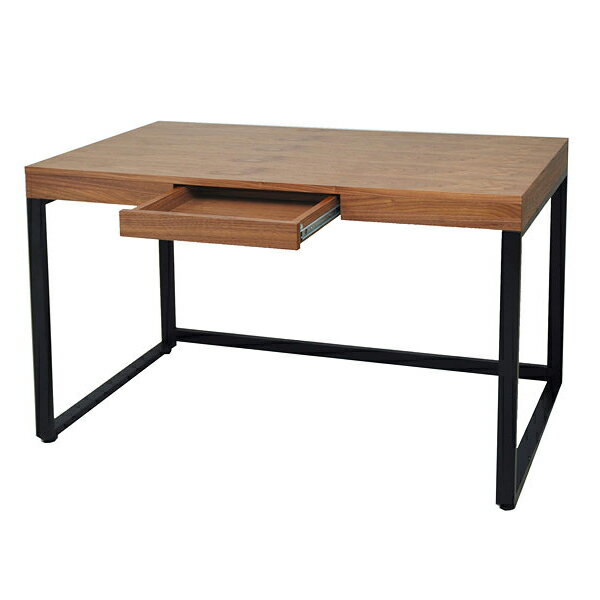 ■仕様 【サイズ】W1200×D600×H725mm ■材質天然木化粧繊維板(ウォールナット)スチールラッカー塗装、粉体塗装【重量】 21.4kg 【仕様】組立品【耐荷重】天板約30kg：引き出し3kg【梱包サイズ】 W1290×D675×...