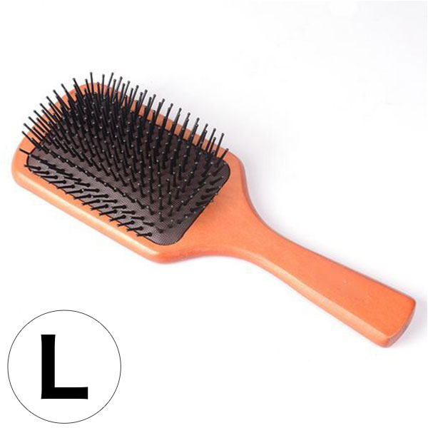 ・ワイドなブラシ面で髪をまとめてブラッシング・使い心地の良いこだわりの木製素材・本体ブラシ側は適度な弾力のクッション感で髪や頭皮に優しい・ブラシは先丸毛先で頭皮にも優しい・毎日のケアルーティンで健やかな髪に！【商品詳細】＊ブラシの面に小さな...
