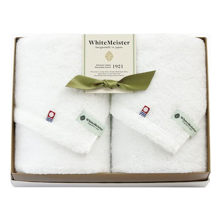 ホワイトマイスタ− 愛媛今治 フェイスタオル2P 11050【商品説明】ふたりのマイスタ−が技術を掛け合わせて生まれた今治タオル。使うほどに心地よい、マイスタ−が生み出すこだわり抜いた白いタオル。 マイスタ−が愛したこだわりの織機で織り上げ...