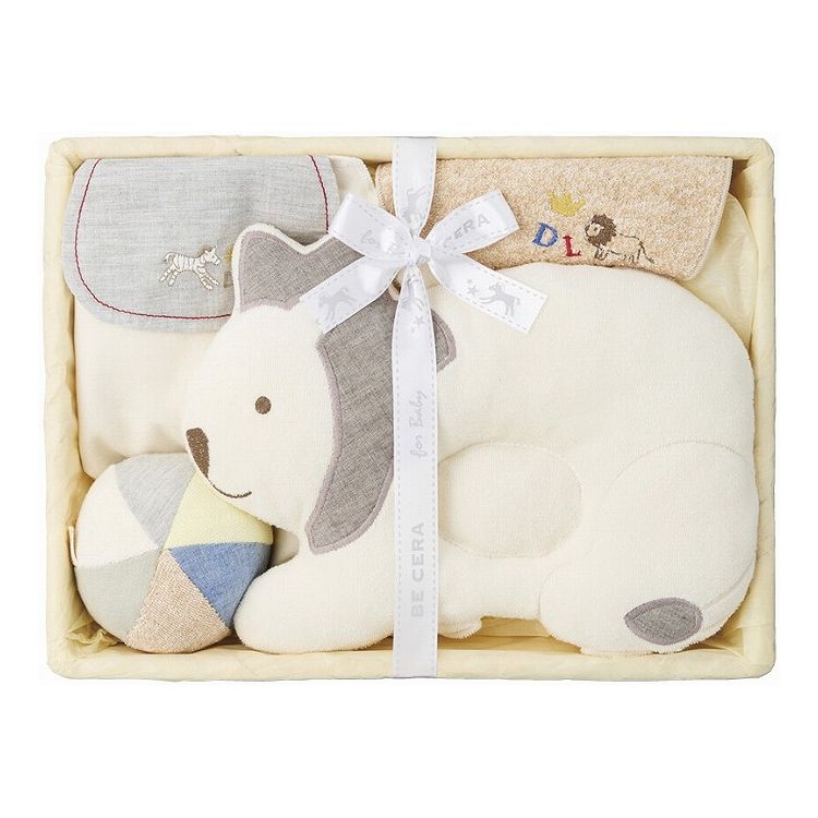 ダンデライオン お祝いピローセット 6959-0550【商品説明】授乳スタイ・汗とりパット：綿100%（オーガニックコットン）、ボール：綿100%、（中綿）ポリエステル100%、ピロー（ゴムバンド付）：綿100%（オーガニックコットン）、（...