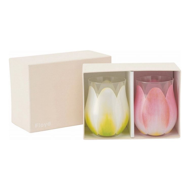 チューリップグラスペア FL11-00814【商品説明】可愛く咲いたチューリップグラス。ネックを絞り、飲み口が開いたチューリップの形状は、香りを凝縮させ、味わいを感じるように計算された理想的なグラスです。花々の香りを楽しむように、様々なドリ...