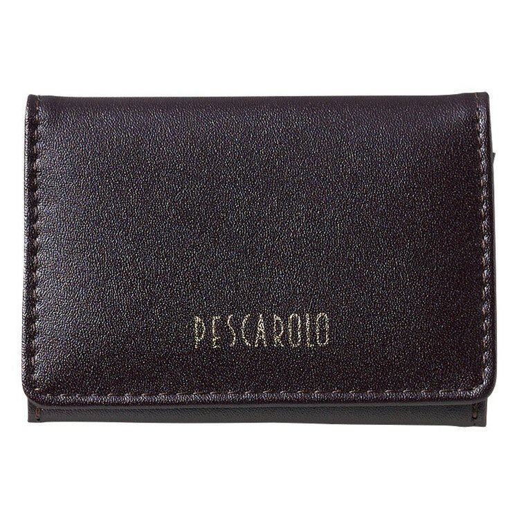 オープン開閉式。名刺入×1、カード入×2室、ポケット×1室、バックポケット×1室。ロゴ箔押し。外:牛革（床革）、内:合成皮革+シャンタン生地7.5×10.5×2cm【代引きについて】こちらの商品は、代引きでの出荷は受け付けておりません。【送...