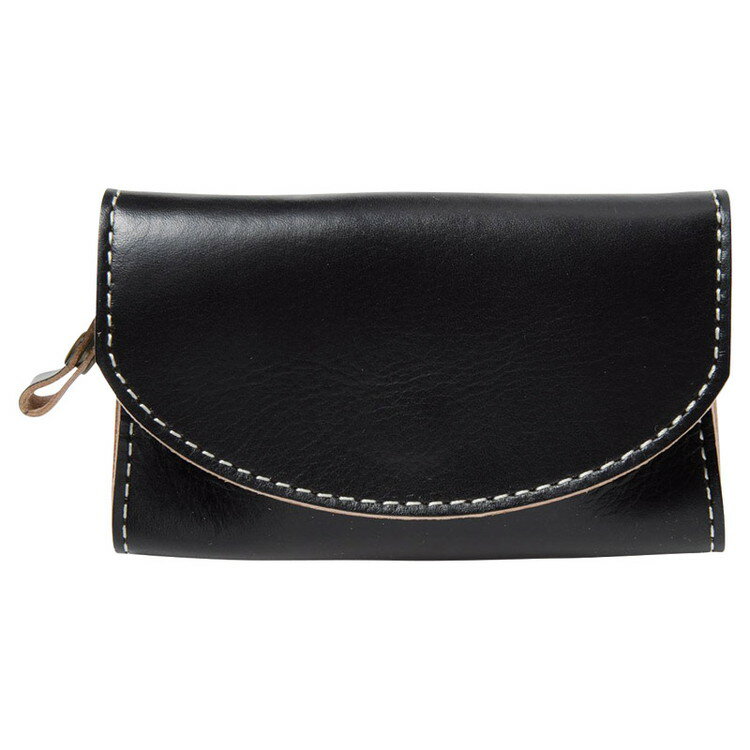 カードポケットにお札も入れておけば、ちょっとしたお出掛けにとっても便利。革の存在感が魅力の小銭入です。ホック開閉式。ファスナー小銭入・カードポケット×各1室。牛革（ヌメ革）6.5×10.6×2.5cm※天然皮革を使用している為、色が多少異な...