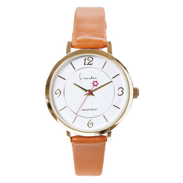 赤の秒針が可愛い、カジュアル感あふれるランデックスのレディスウォッチです。日常生活防水。電池寿命約2年。尾錠式。ケース:亜鉛合金・IPG、ベルト:合成皮革ケース:径約3.4cm、腕まわり:約13〜18.5cm【代引きについて】こちらの商品は...
