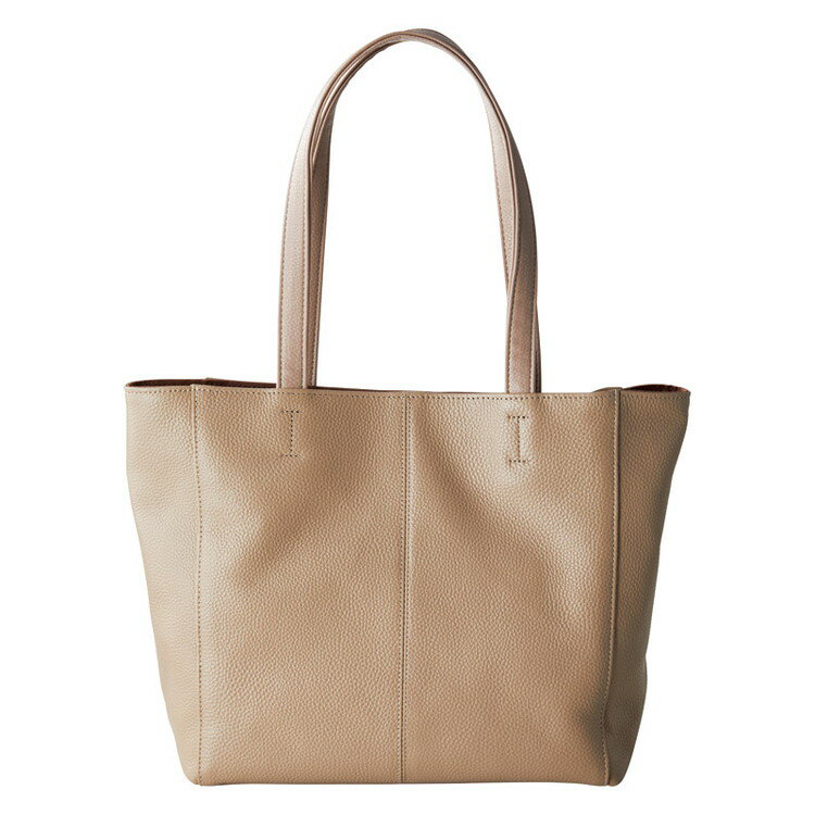 ベーシックなデザインで大きく広いて荷物の出し入れが楽にできる肩掛け可能なトートバッグ。内側3つのポケットで散らばりがちな小物を整理収納。500mlペットボトルや長財布、折り畳み傘などまとめてざっくり収納出来る大きめサイズのバッグです。マグホ...