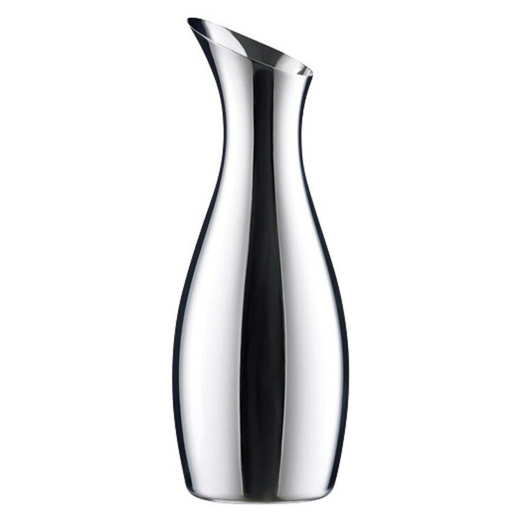 鏡面仕上げのステンレスの輝きが美しいスタイリッシュなウォータージャグは、テーブルにどっしりと置かれているのにどこか軽やかで優雅な印象を与えます。大胆な曲線のボディ、斜めにカットされた注ぎ口、そして鏡面反射が見事に調和していて、まるで芸術作品...