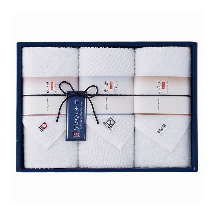 日本製【セット内容】セット内容/フェイスタオル（今治・泉州）（各34×75cm）・フェイスタオル（おぼろ）（34×80cm）×各1サイズ：-重量/容量：-箱サイズ：26×36×5cm材質：綿100%【代引きについて】こちらの商品は、代引きで...