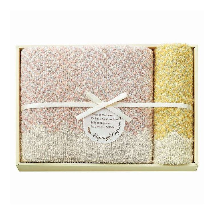 多色毛違いMIXカラータオル※デザイン・内容等が変更になる場合がございます。【セット内容】-サイズ：バスタオル:60×120cm、ウォッシュタオル:34×35cm重量/容量：-箱サイズ：24.5×35×5cm材質：綿100%【代引きについて...