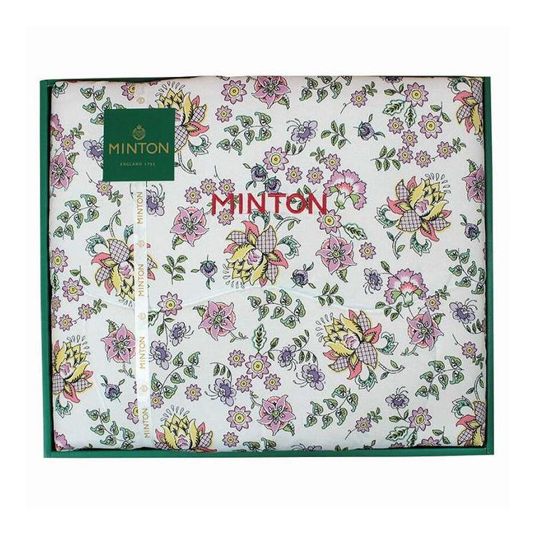 ミントンの伝統的な柄であるハドンホールを全体的にあしらった肌掛けふとんです。ウォッシャブル【セット内容】-サイズ：140×190cm重量/容量：-箱サイズ：38×45×14cm材質：側地:ポリエステル100%、詰めもの:ポリエステル100%...