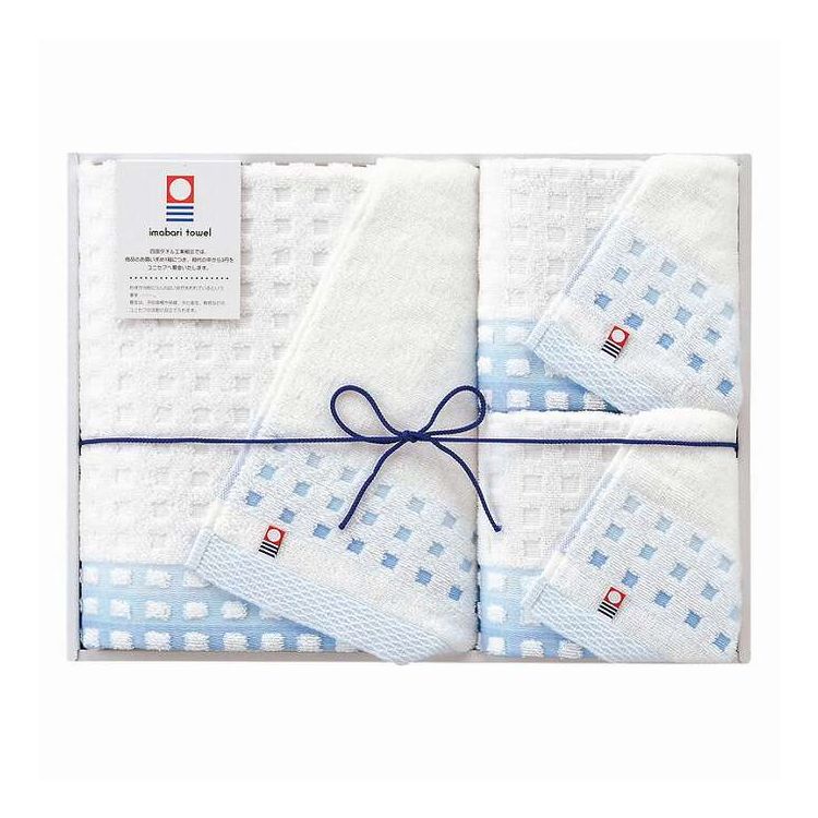 ジャカード・今治ネーム付き日本製今治マーク（第2009-580号）【セット内容】-サイズ：バスタオル:約60×120cm、フェイスタオル:約34×80cm重量/容量：0.9kg箱サイズ：30×40×6cm材質：綿100%【代引きについて】こ...