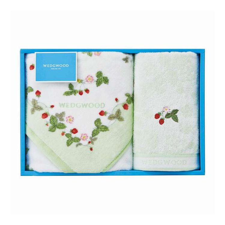 自然をこよなく愛する英国人に使われてきた英国のガーデンを思わせる『ワイルドストロベリー』。【セット内容】-サイズ：フェイスタオル:34×75cm、ウォッシュタオル:34×35cm重量/容量：0.3kg箱サイズ：22×32×3.5cm材質：綿...