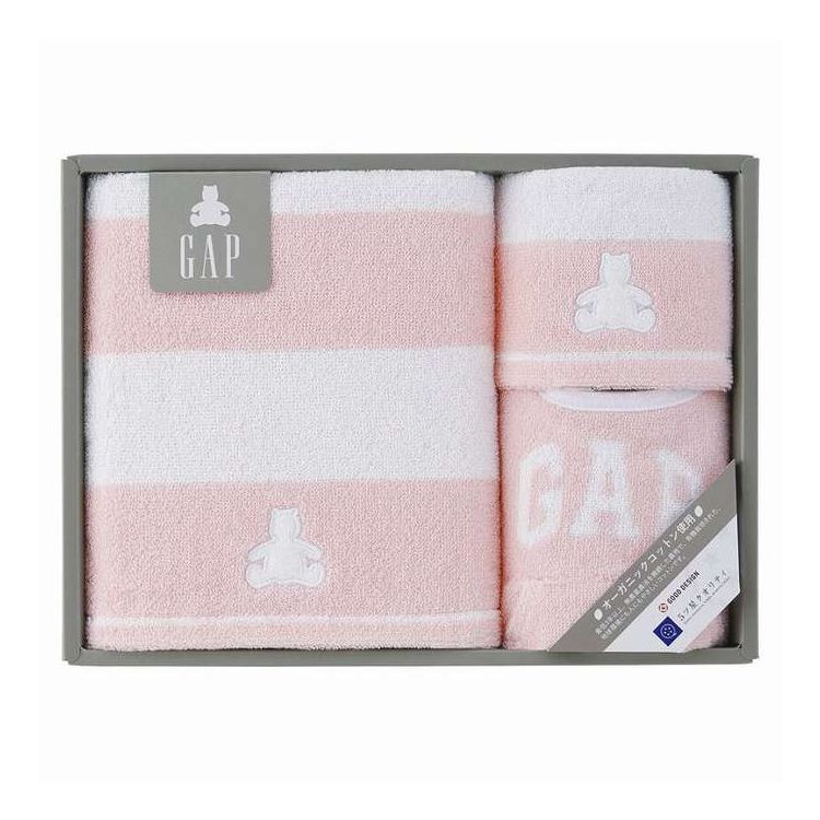 GAPとはクリーンで自信に満ち溢れ、快適かつ身近であり、クラシックモダンなブランドです。【セット内容】ミニバスタオル（45×90cm）・ベビーウォッシュタオル（25×25cm）・スタイ（20×31.5cm）×各1サイズ：-重量/容量：0.3...
