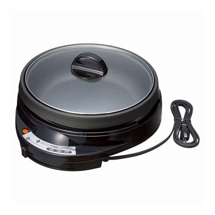 日本製★コードの長さ:1.4m★消費電力:1050W【セット内容】-サイズ：28×31.5×17cm重量/容量：2.3kg箱サイズ：31.5×29.5×13cm材質：本体:ポリプロピレン、プレート:アルミニウム合金（フッ素樹脂加工）、蓋:強...