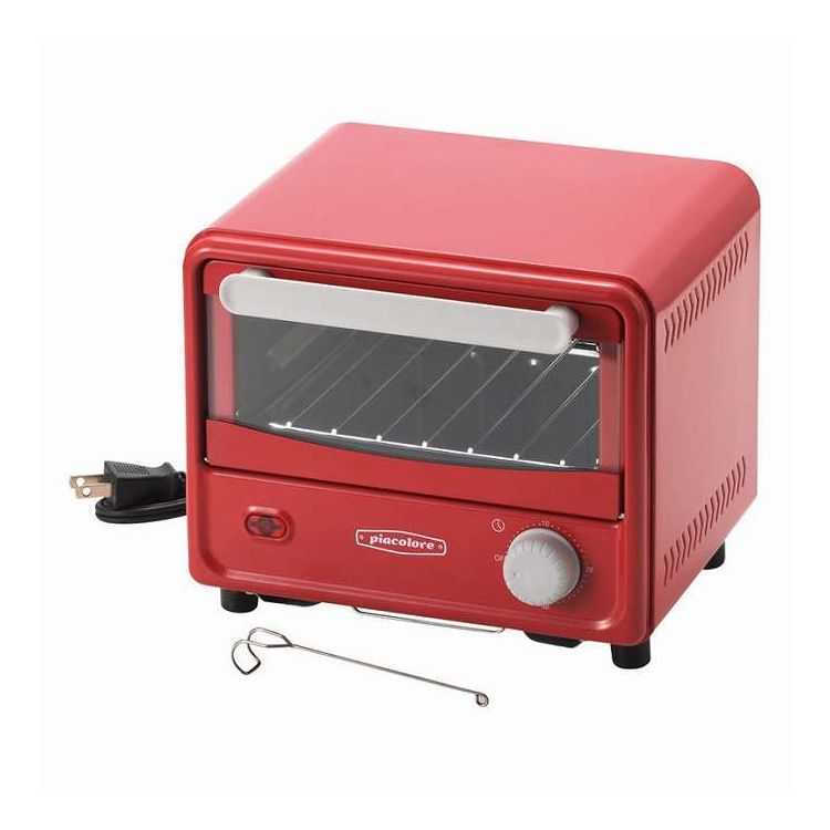 ちょっと小さめでオシャレな調理家電。レトロ風カラーで日常に彩りを。ミニサイズのオーブントースター。角型食パンが1枚入るコンパクトなタイプなので、置きやすく場所に困りません。★コードの長さ:1m★消費電力:400W【セット内容】-サイズ：20...