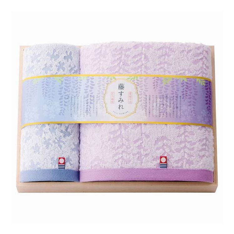 上品と奥ゆかしさを兼ね備え日本の美しさを彩った木箱入り今治タオルやさしさという花言葉の藤は、「長寿」や「子孫繁栄」などの意味を持つどんなシーンにも合う花です。ちいさな幸せという花言葉のすみれは、西洋では三大美のひとつとも言われる控えめでかわ...