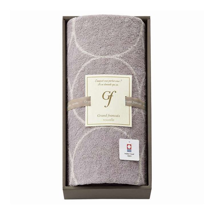 落ち着いた色合いとシンプルでモダンなデザインの、今治タオル認定の上質なタオルです。日本製今治マーク（第2022-1195号）【セット内容】-サイズ：60×120cm重量/容量：-箱サイズ：35.5×18.5×8cm材質：綿100%【代引きに...