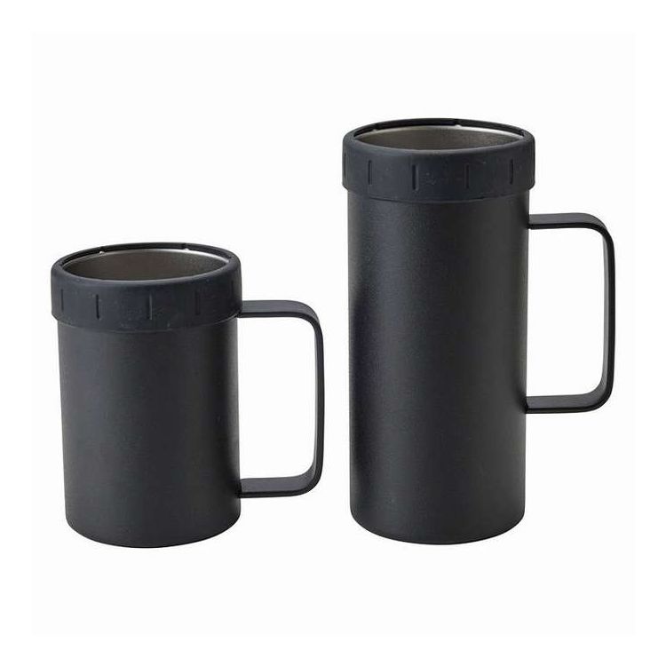 最後のひとくちまで冷たい!ハンドル付で持ちやすくなった缶ホルダー500・350mlの缶がそのまま入り、保冷効果により冷たさが持続します。缶の抜け落ち防止用のシリコンを外すと真空2層のマグとしてお使いいただけます。夏はアウトドアシーン、バーベ...