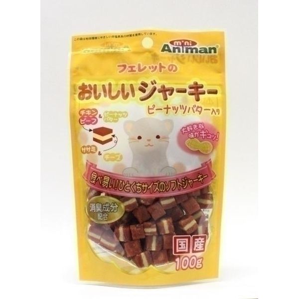 【商品詳細】チキンとビーフをたっぷり使って風味のあるおいしさに仕上げました。●フレッシュなチキンとビーフを使用したおやつ。 ピーナッツバターを加えた、ソフトジャーキー。●チキンとビーフでつくった生地を使用し、サンドタイプのジャーキーにしてい...