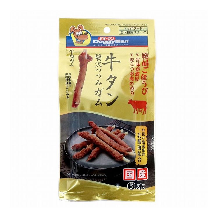 【商品説明】・牛皮を使用したガムに牛タン生地をぜいたくに巻き付けたおやつです。・素材の旨味・風味を引き出すオリジナル製法を採用・腸内フローラを整えお腹の健康を維持する乳酸菌配合。・牛タンの旨味を感じながら牛皮ガムを噛むことで、歯と歯ぐきの健...