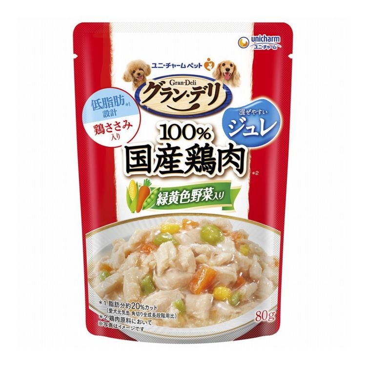 【商品説明】・100％国産の良質な鶏肉を調理・美味しい鶏ささみ入りレトルトパウチ・ドライタイプやソフトタイプのフードと混ぜやすいジュレタイプ〇原材料(成分)肉類(鶏胸肉、ささみ)、野菜類(ニンジン、グリーンピース、スイートコーン)、しょうゆ...
