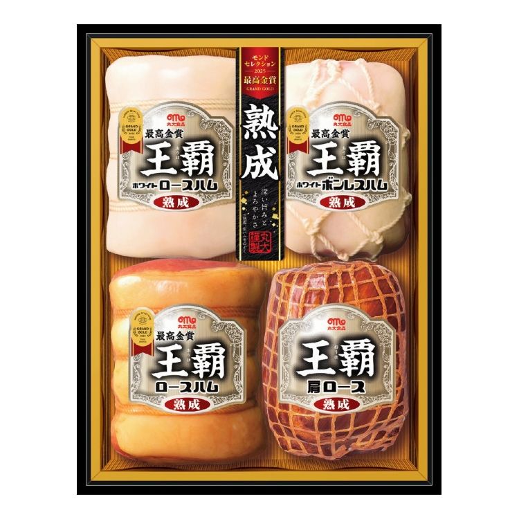 【商品説明】〇セット内容熟成ホワイトロースハム：380熟成ホワイトボンレスハム：350熟成ロースハム：380熟成肩ロース：300〇保存方法冷蔵〇賞味期限80日※メーカーの規定により製造から半分以上残った商品のみ出荷致します。〇原産国日本〇メ...